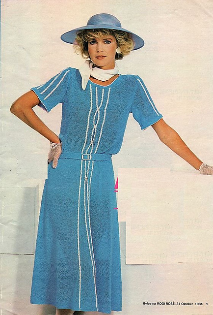 Ravelry: Blou rok met wit strepe pattern by Retha Giliomee