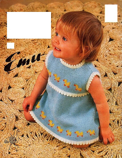 Ravelry: Dress: duck motifs pattern by Emu Wools Ltd