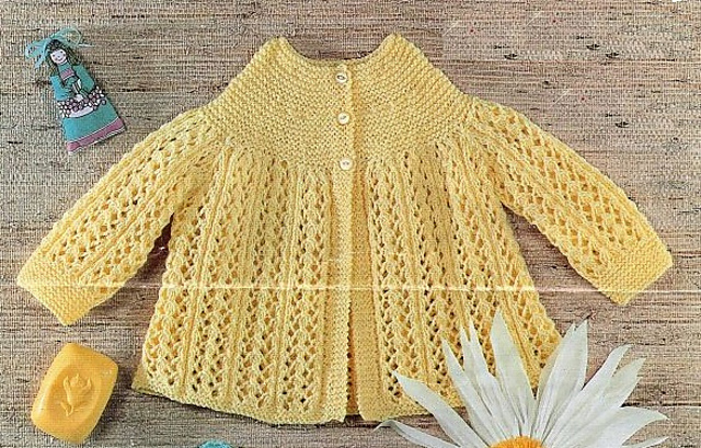 Ravelry: Matinee coat: yellow pattern by Sirdar