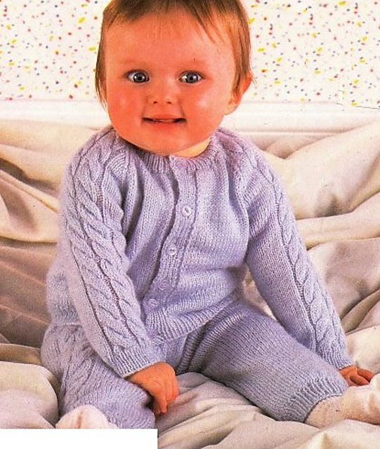 Ravelry: Raglan Cardigan & trousers pattern by Pingouin