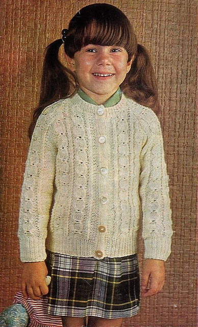 Ravelry: Girls Aran Cardigan pattern by Wendy Yarns