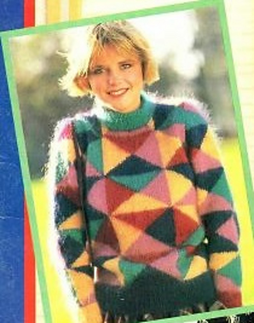 Ravelry: Mohair intarsia sweater pattern by Diana Knapp