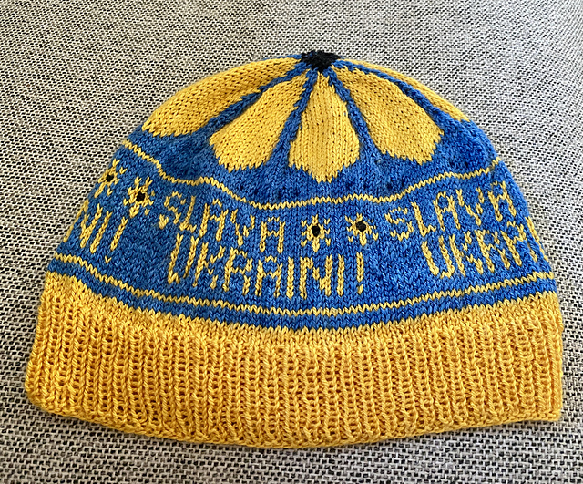 Ravelry: Slava Ukraini Hat pattern by Geriellen Dow