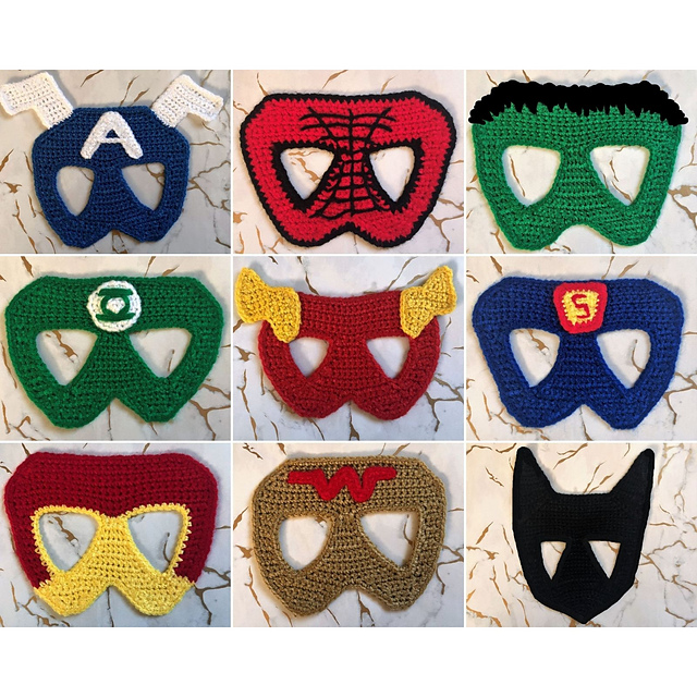 Ravelry: Superhero Masks pattern by Teenie Crochets