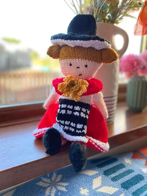 Ravelry: Welsh Costume Girl Doll pattern by Addy Whitfield