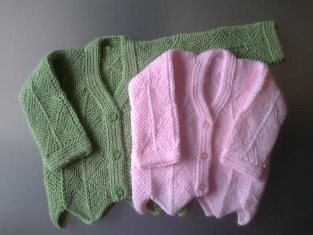 Ravelry: Baby Knitted Diamond Cardigan pattern by Gillian Buckerfield