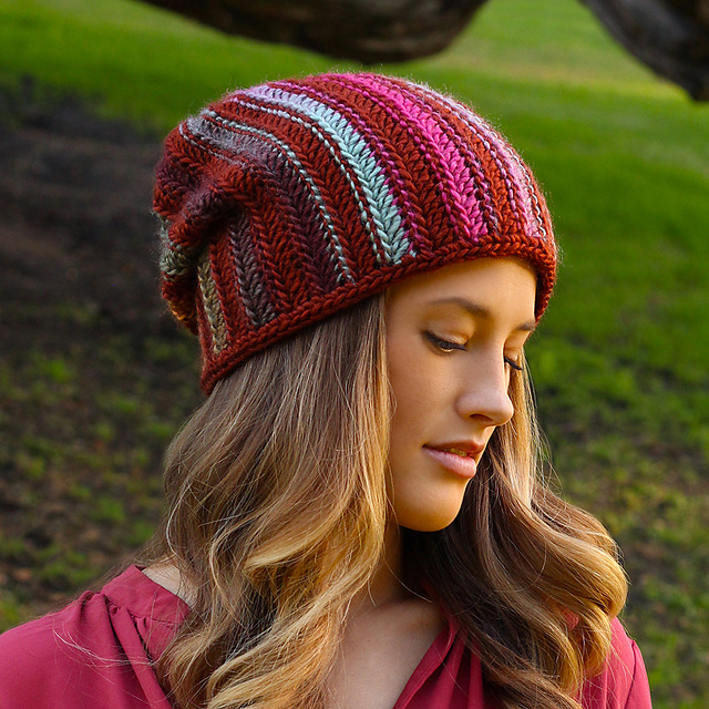 Ravelry: Painted Desert Slouchy Beanie pattern by Julie King