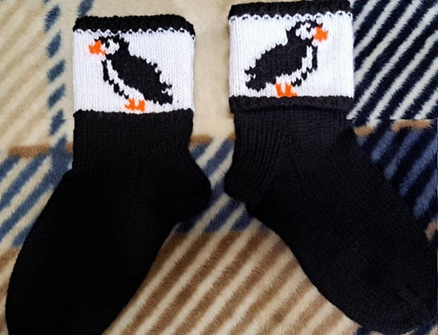 Ravelry: Puffin Socks pattern by Glenda Chaulk
