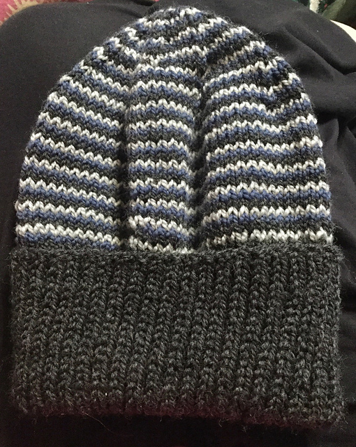 Ravelry: Three-Color Helix Watch Cap pattern by Bruce Weinstein
