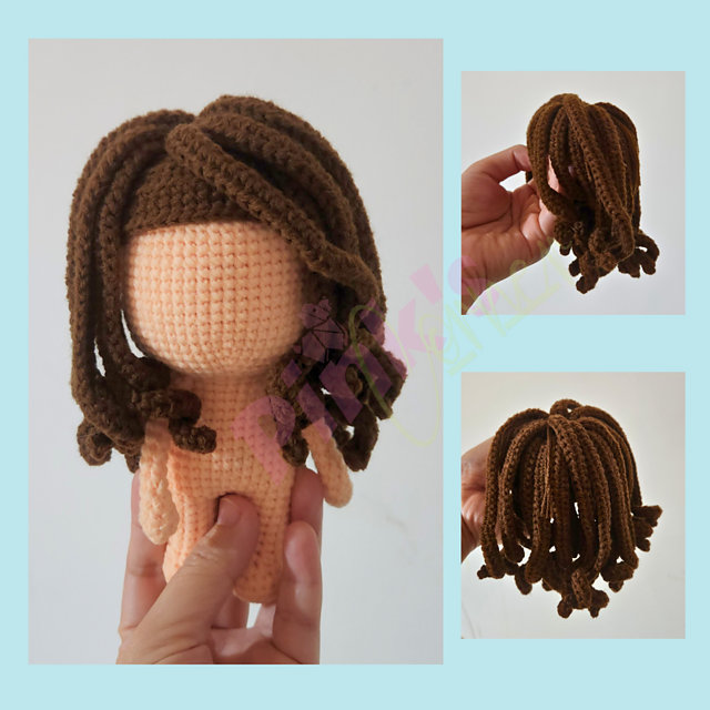 Ravelry: Amigurumi base doll hair pattern by Pink's Corner