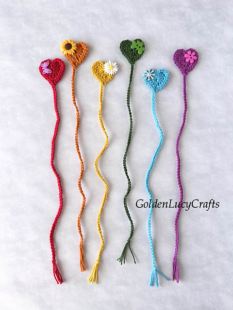 Ravelry: Heart Bookmark pattern by GoldenLucyCrafts