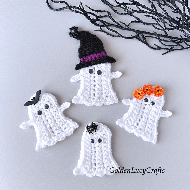 Ravelry: Ghost Applique pattern by GoldenLucyCrafts