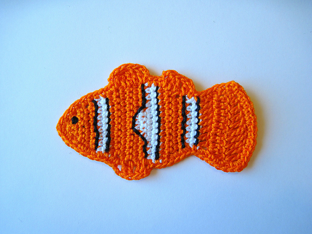 Ravelry: Clownfish, Tropical Fish Applique pattern by GoldenLucyCrafts