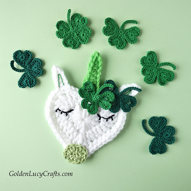 Ravelry: St. Patrick's Day Unicorn pattern by GoldenLucyCrafts