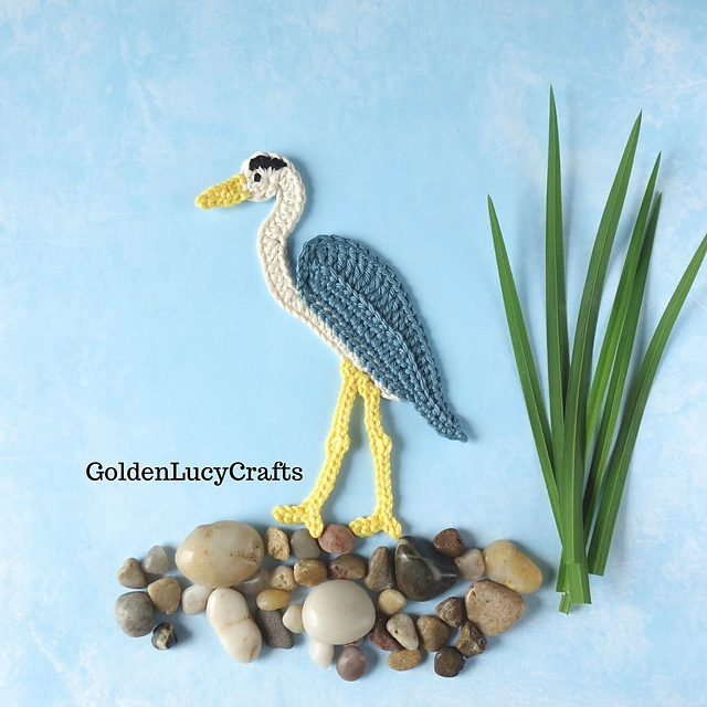 Ravelry: Blue Heron Applique pattern by GoldenLucyCrafts