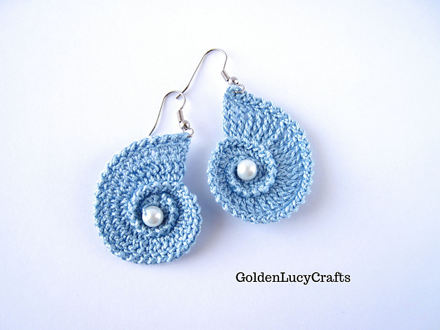 Ravelry: Sea Shell Earrings pattern by GoldenLucyCrafts