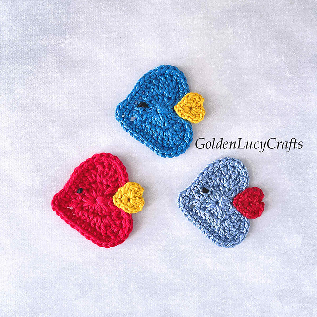 Ravelry: Fish Applique pattern by GoldenLucyCrafts