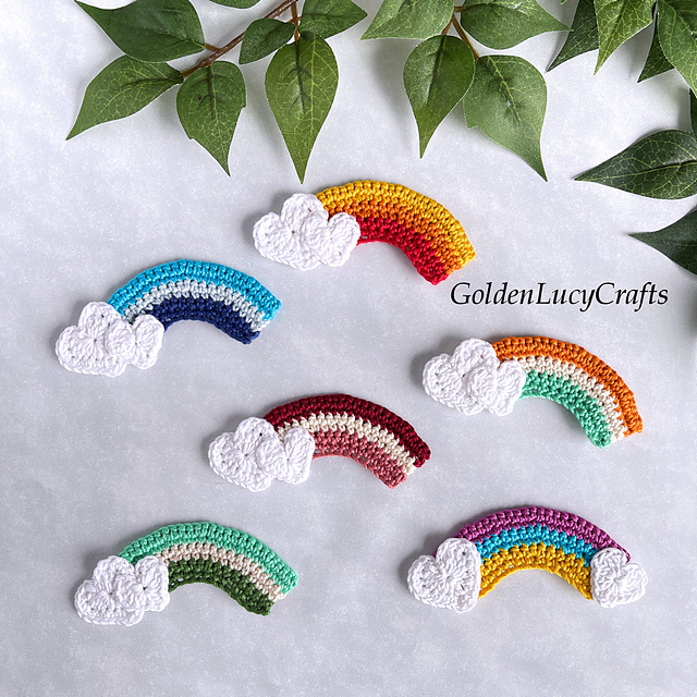 Ravelry: Rainbow Applique pattern by GoldenLucyCrafts