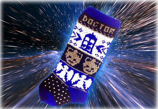 Ravelry: Doctor Who Christmas Stocking pattern by Simply Serving Designs