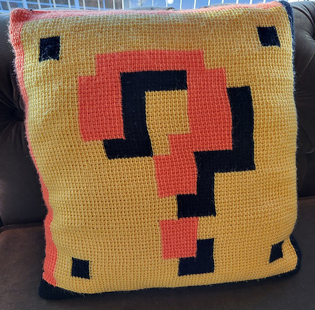Ravelry: Mario Block Pillow pattern by Goose Lord