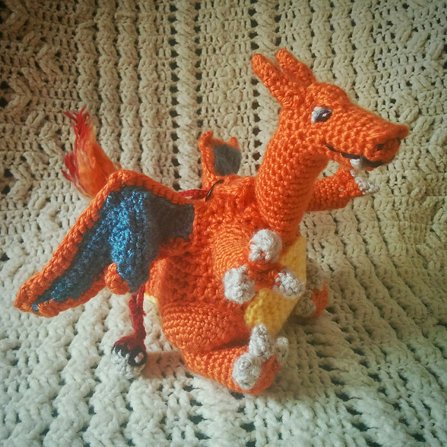 Ravelry: Kawawunga's Charizard Drawstring Bag
