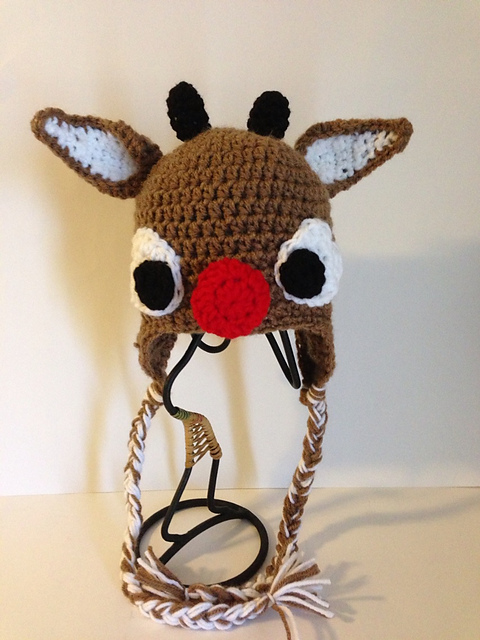 Ravelry: Red Nosed Reindeer Hat pattern by Gramma Beans