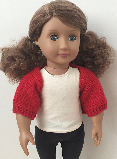 Ravelry: Party Shrug fits 18-inch Dolls pattern by Janice Helge