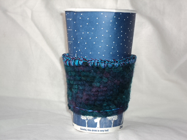 Ravelry: Felted Crochet Coffee Cup Cozy pattern by Maxine Pike