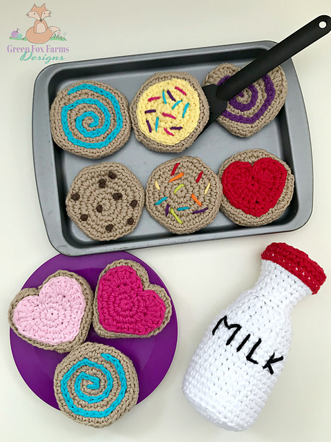 Ravelry: Cookies and Milk Set pattern by Lisa M Fox