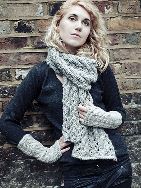Ravelry: Cable Lace Scarf pattern by TOFT