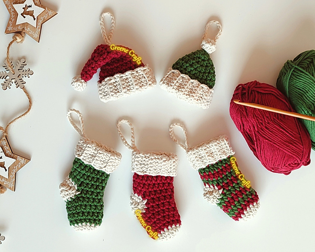 Ravelry: Rustic Christmas Stockings and Hats pattern by Susanne Grünes
