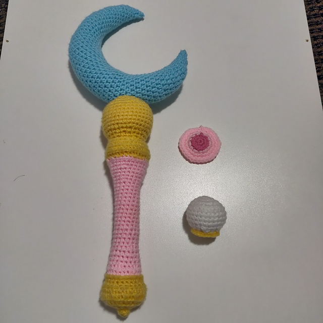Ravelry: Sailor Moon Moon Stick (2010s version) pattern by Brian Kwok