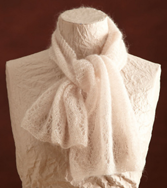 Ravelry: Cloud White Lace Scarf pattern by Lion Brand Yarn