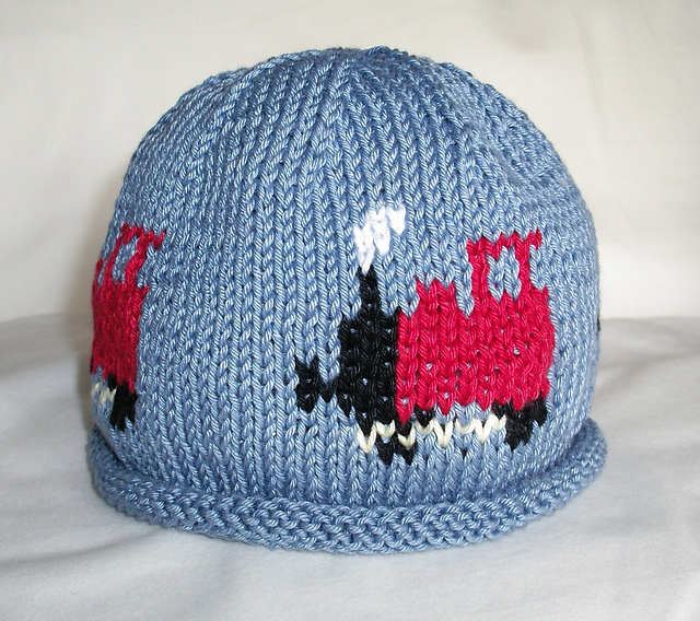 Ravelry: Steam Engines Beanie Hat pattern by Gwennol Designs