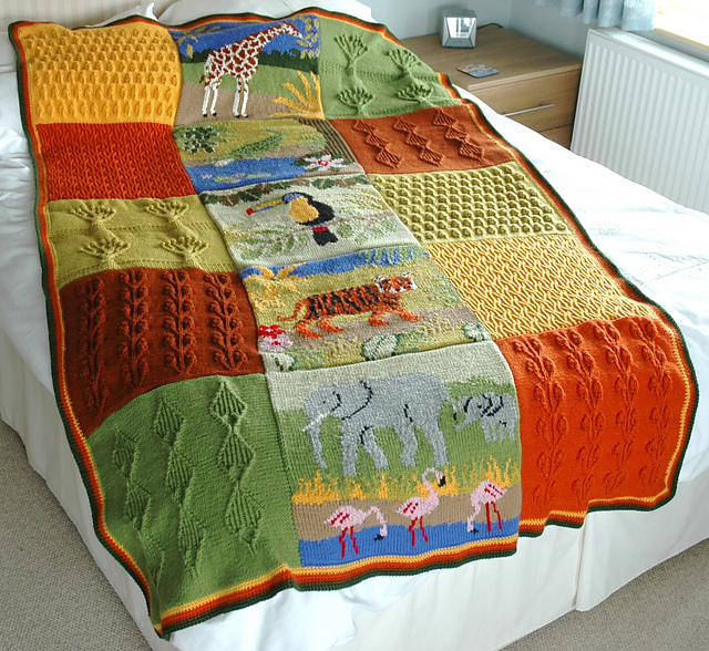 Ravelry: Jungle Throw pattern by Gwennol Designs