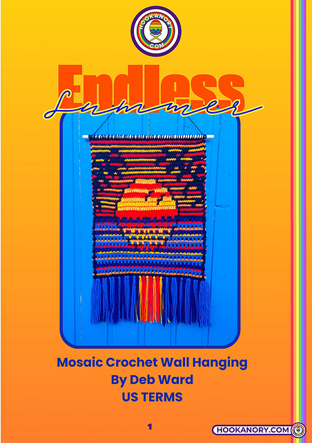 Ravelry: Endless Summer Mosaic Wall Hanging pattern by Deb Ward (Hookanory)