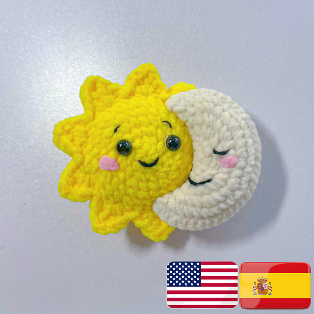 Ravelry: Sun and Moon Amigurumi pattern by Haan Crochet79