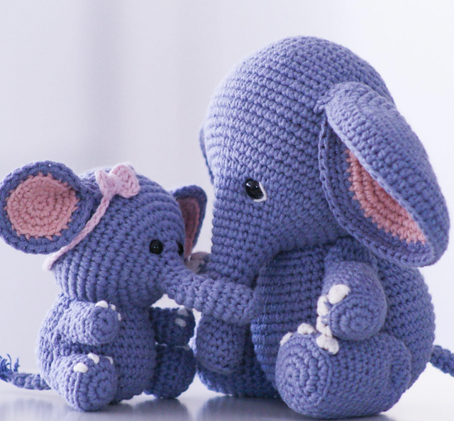 Ravelry: Mommy elephant and baby Amina pattern by Halime Özel