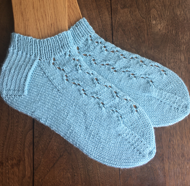 Ravelry: HandKnitHome Lace House Socks pattern by Christine Angelos