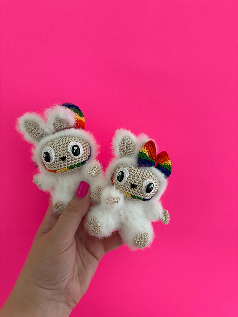 Ravelry: Pride inspired Labubu toy pattern by Mariana Kovalchuk