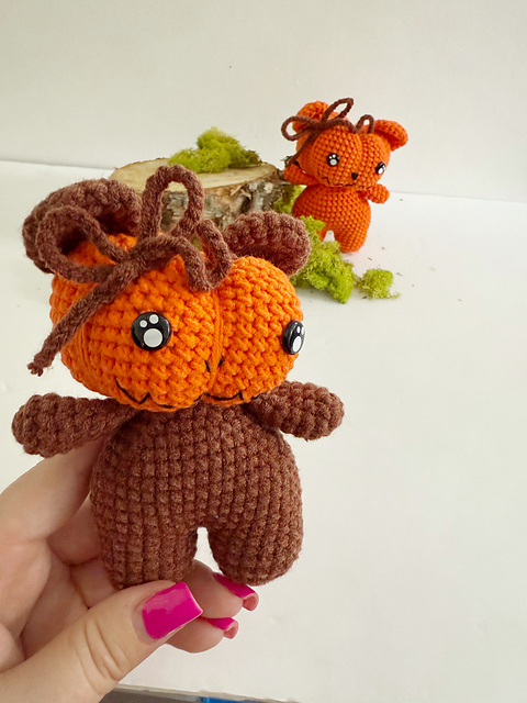 Ravelry: Halloween Pumpkin Bear fall decor pattern by Mariana Kovalchuk