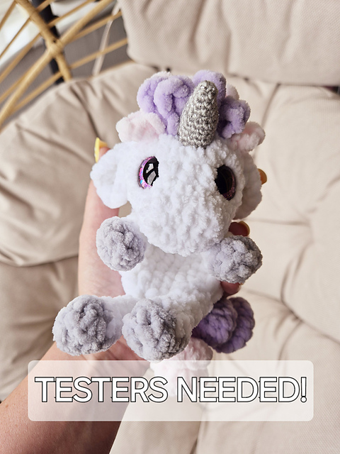 Ravelry: MiniCorn the palm sized snuggler pattern by Jodie Chadwick