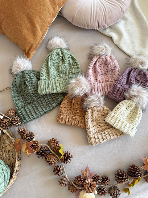 Ravelry: Mirabilis Puff Stitch Hat pattern by Hannah Cross