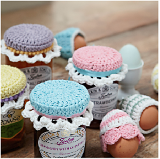Ravelry: Jam Jar Covers pattern by Hannah Cross