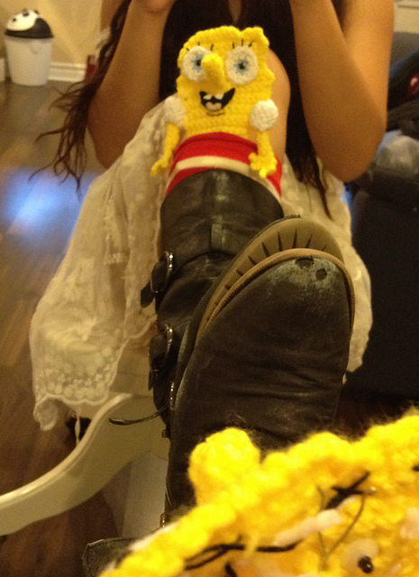 Ravelry: Spongebob Bookmark and Sock Buddy pattern by Alisa's Designs