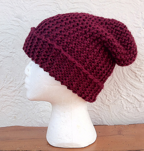 Ravelry: Simple Slouchy Hat pattern by Jessica Kaufman