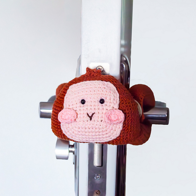 Ravelry: Big-eared monkey-shaped pet door stopper pattern by HappyCraft HQ