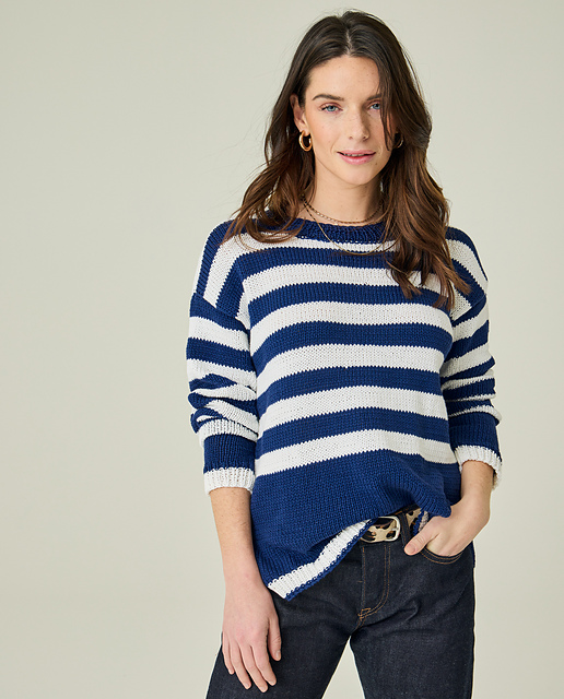 Ravelry: Modèle pull femme rayé Bella pattern by Happywool.com