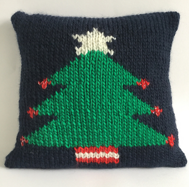 Ravelry: Christmas Tree Cushion Cover pattern by Heather Corcoran