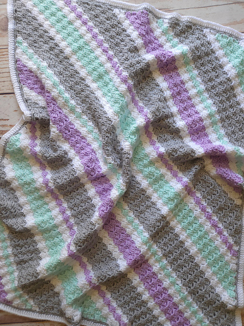 Ravelry: Taffy Stripe C2C Baby Blanket pattern by Heather J Anderson